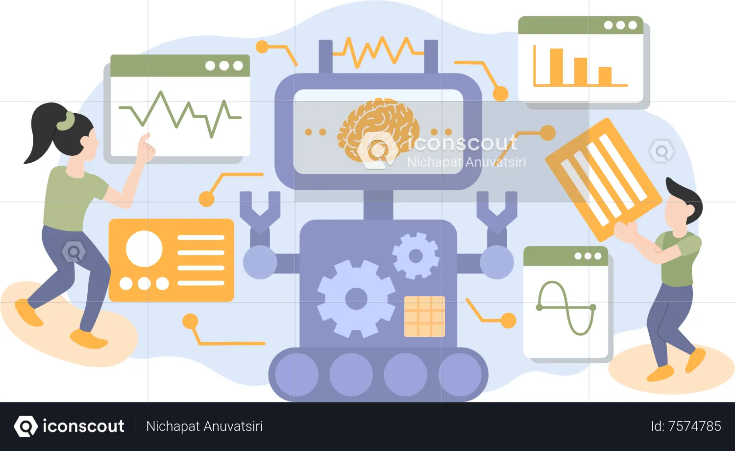 Machine Learning Illustration - Free Download Science & Technology ...