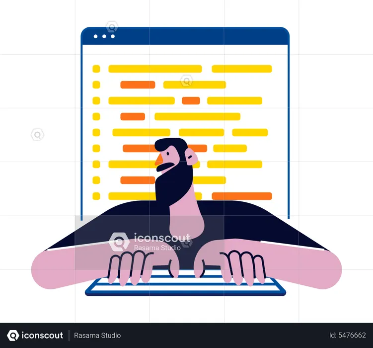 Best Male developer typing code Illustration download in PNG & Vector ... Best Male developer typing code Illustration download in PNG & Vector ...