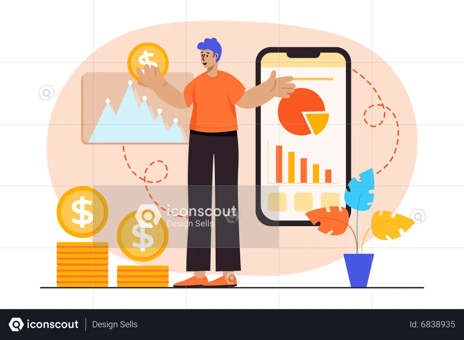 Best Man doing financial analysis Illustration download in PNG & Vector ... Best Man doing financial analysis Illustration download in PNG & Vector ...