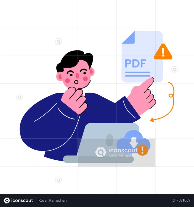 Man Facing Storage Full Issue Illustration - Free Download Files ... Man Facing Storage Full Issue Illustration - Free Download Files ...