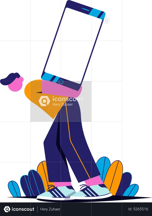 Best Man Holding Smartphone Illustration Download In Png And Vector Format