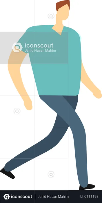 Best Man Walking Illustration download in PNG & Vector format