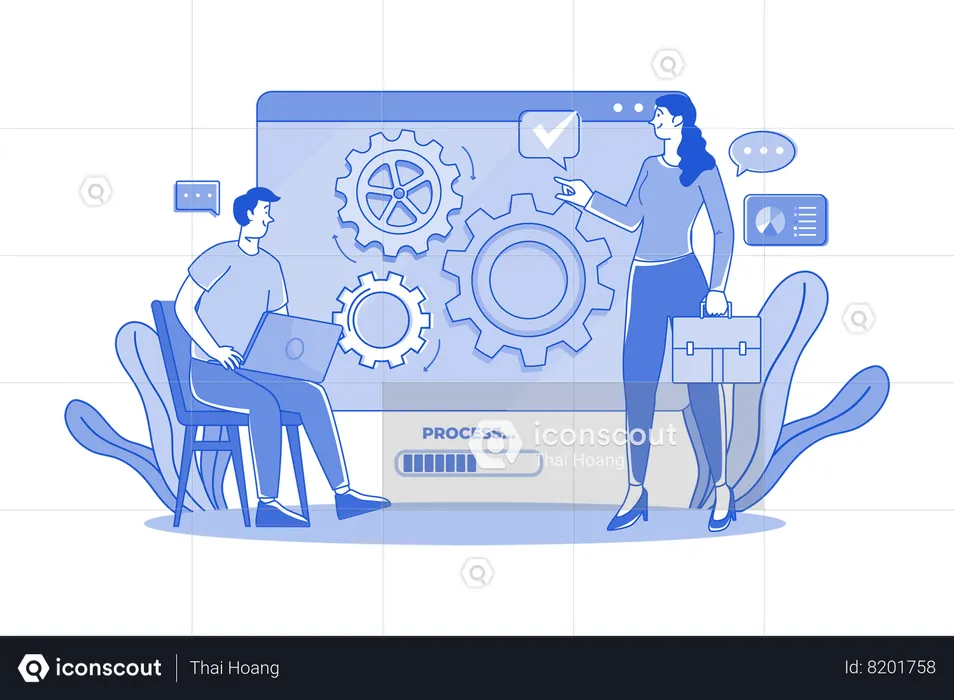 Best Manage complex processes Illustration download in PNG & Vector format Best Manage complex processes Illustration download in PNG & Vector format