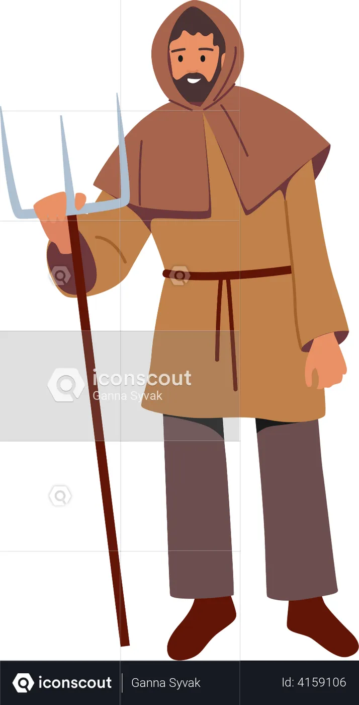 Best Medieval Peasant Illustration download in PNG & Vector format