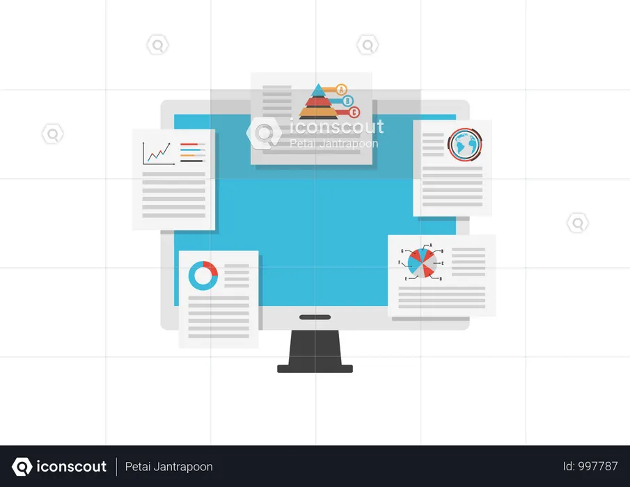 Best Monitor Analysis Data, Business Concept Illustration download in ...