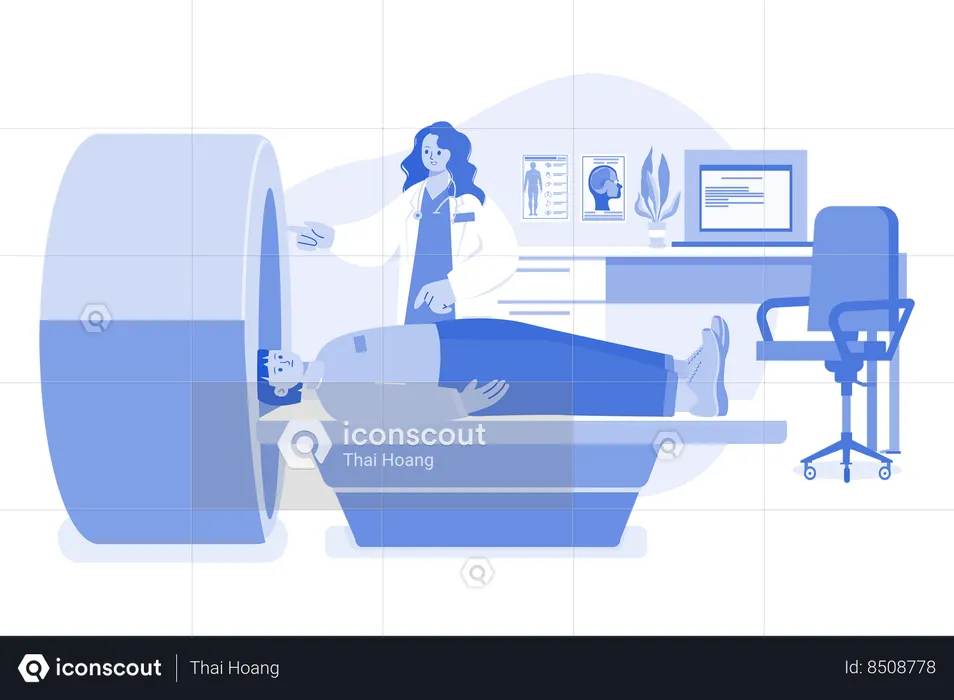 MRI Scan Illustration - Free Download Healthcare & Medical Illustrations | IconScout