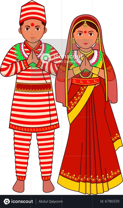 Nepali Wedding Couple Illustration - Free Download People Illustrations ... Nepali Wedding Couple Illustration - Free Download People Illustrations ...