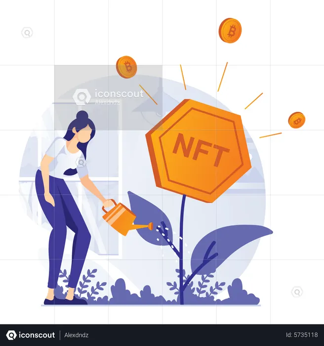 NFT Investment Illustration - Free Download Business Illustrations ... NFT Investment Illustration - Free Download Business Illustrations ...