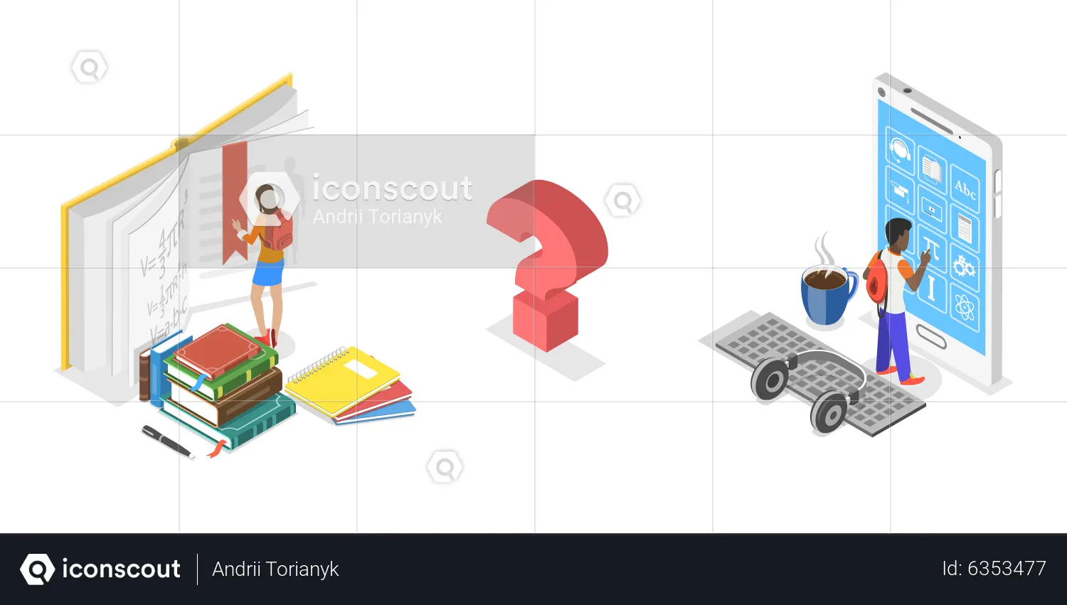 Best Online Learning Vs Offline Learning Illustration download in PNG ... Best Online Learning Vs Offline Learning Illustration download in PNG ...