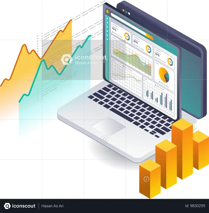 Optimizing Computer Data Analysis With Professional Dashboards Illustration - Free Download ...