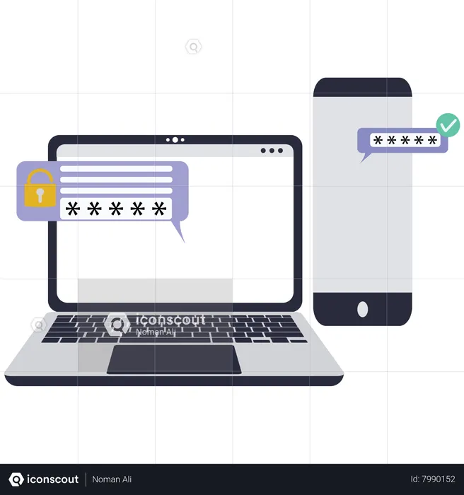 Best Password Authentication Illustration Download In Png And Vector Format