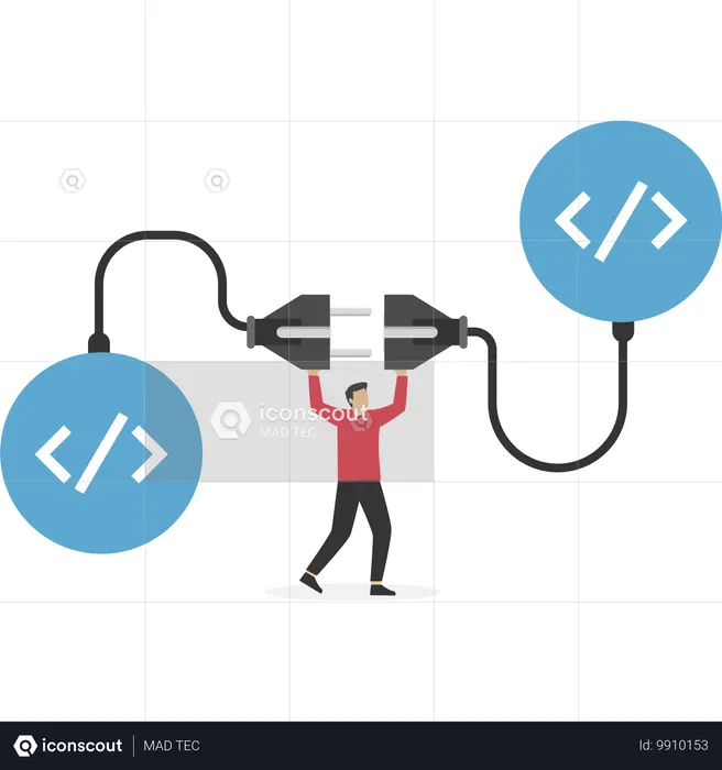 Programmer Connect Socket Between Coding Program Illustration - Free ... Programmer Connect Socket Between Coding Program Illustration - Free ...