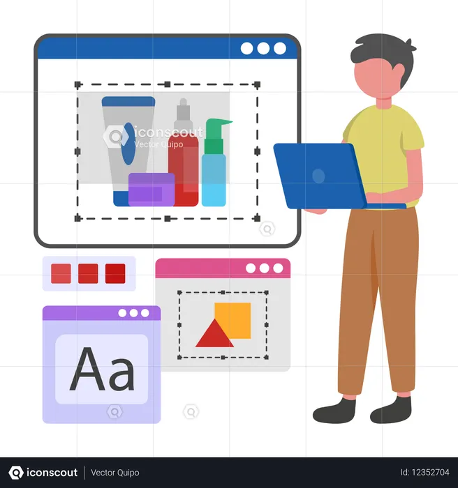 Programmer Develops Packaging Design Illustration - Free Download ...