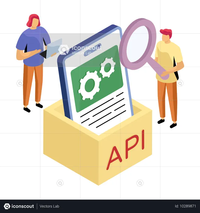 Programmers Work On API Management Illustration - Free Download People Illustrations | IconScout