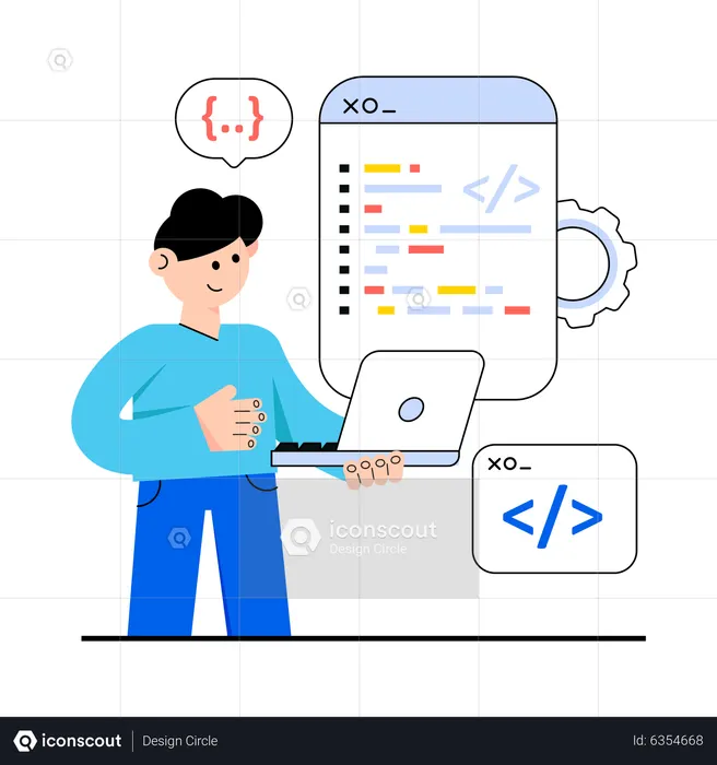 Programming Illustration - Free Download Seo & Web Illustrations | IconScout