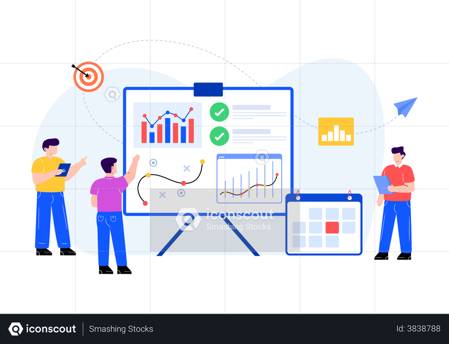 Best Premium Project Overview Illustration download in PNG & Vector format