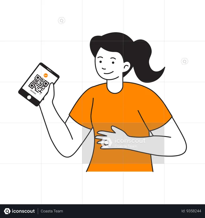 Qr Code Scanning Illustration E Commerce And Shopping Illustrations Iconscout