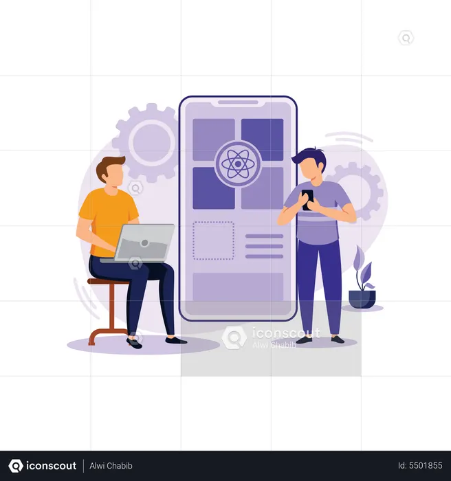 Best React native mobile app Illustration download in PNG & Vector format Best React native mobile app Illustration download in PNG & Vector format