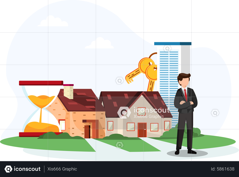 Best Premium Real Estate Agent Illustration Download In Png And Vector Format