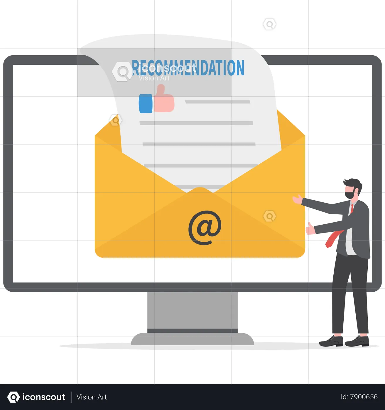 Best Recommendation letter Illustration download in PNG & Vector format