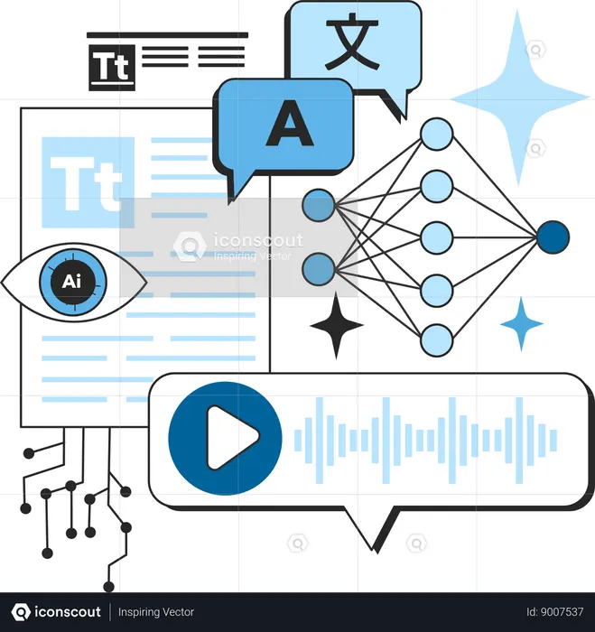 Recurrent Artificial Neural Network Illustration Free Download Miscellaneous Illustrations