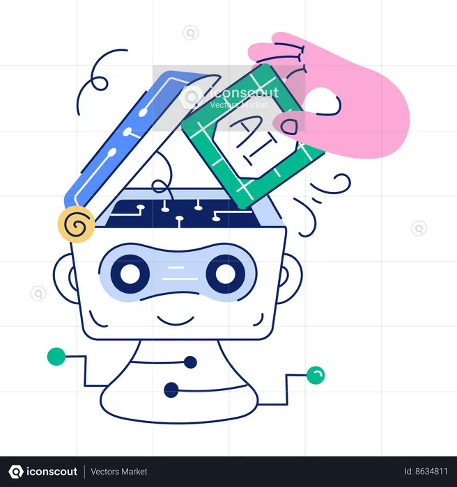 Robot Command Illustration Free Download Science And Technology Illustrations Iconscout