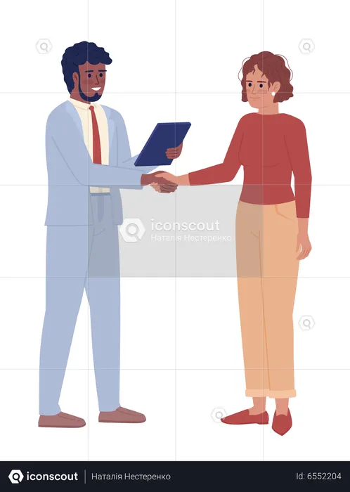 Salesman Maintaining Relationships With Client Illustration - Free ... Salesman Maintaining Relationships With Client Illustration - Free ...