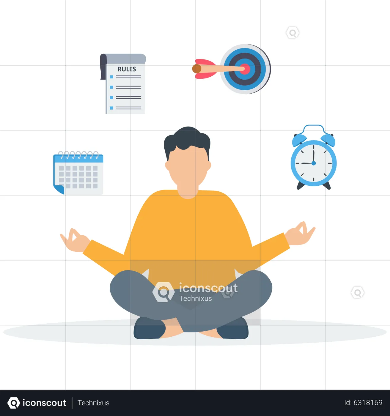 Best Self Discipline Illustration download in PNG & Vector format