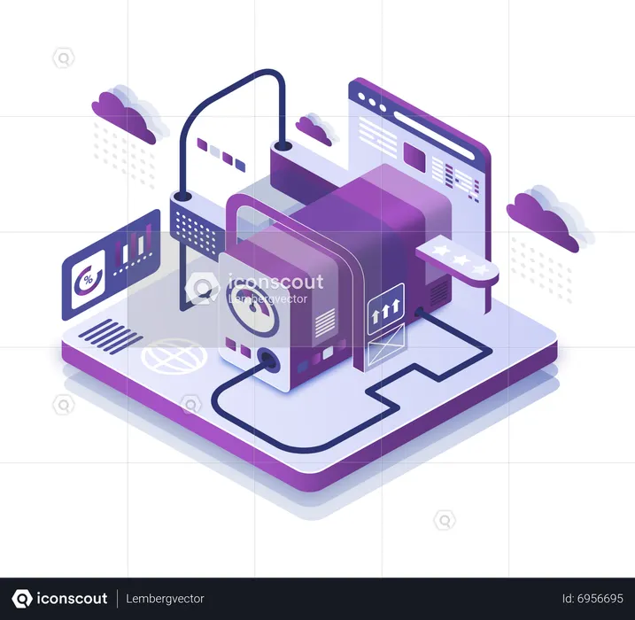 Best Server data analysis monitoring center Illustration download in ... Best Server data analysis monitoring center Illustration download in ...