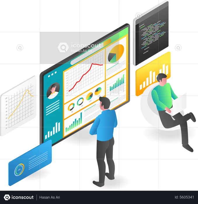 Best Server Database Monitoring Illustration Download In Png And Vector Format