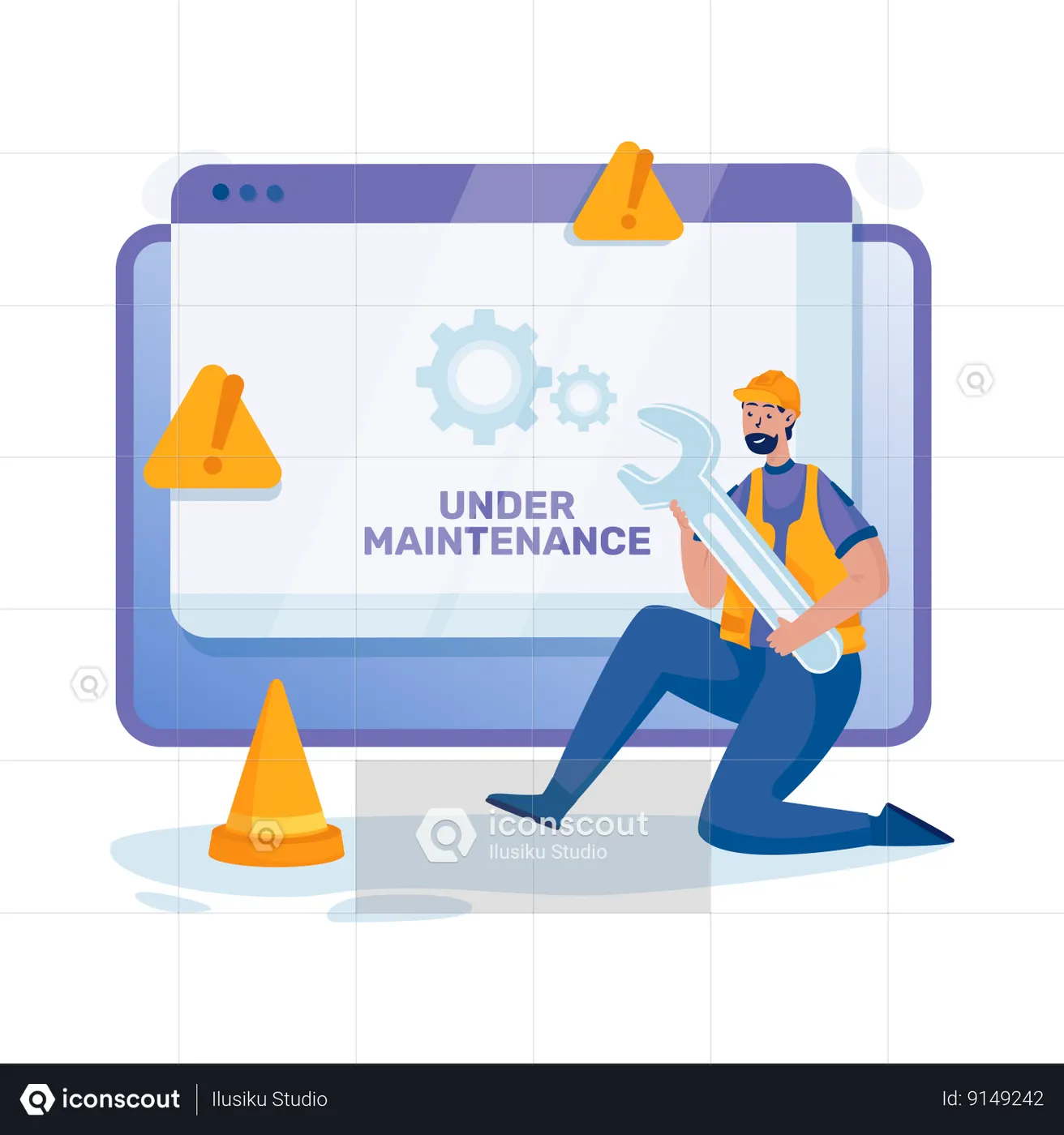 Site Under Maintenance Illustration - Design & Development ... Site Under Maintenance Illustration - Design & Development ...