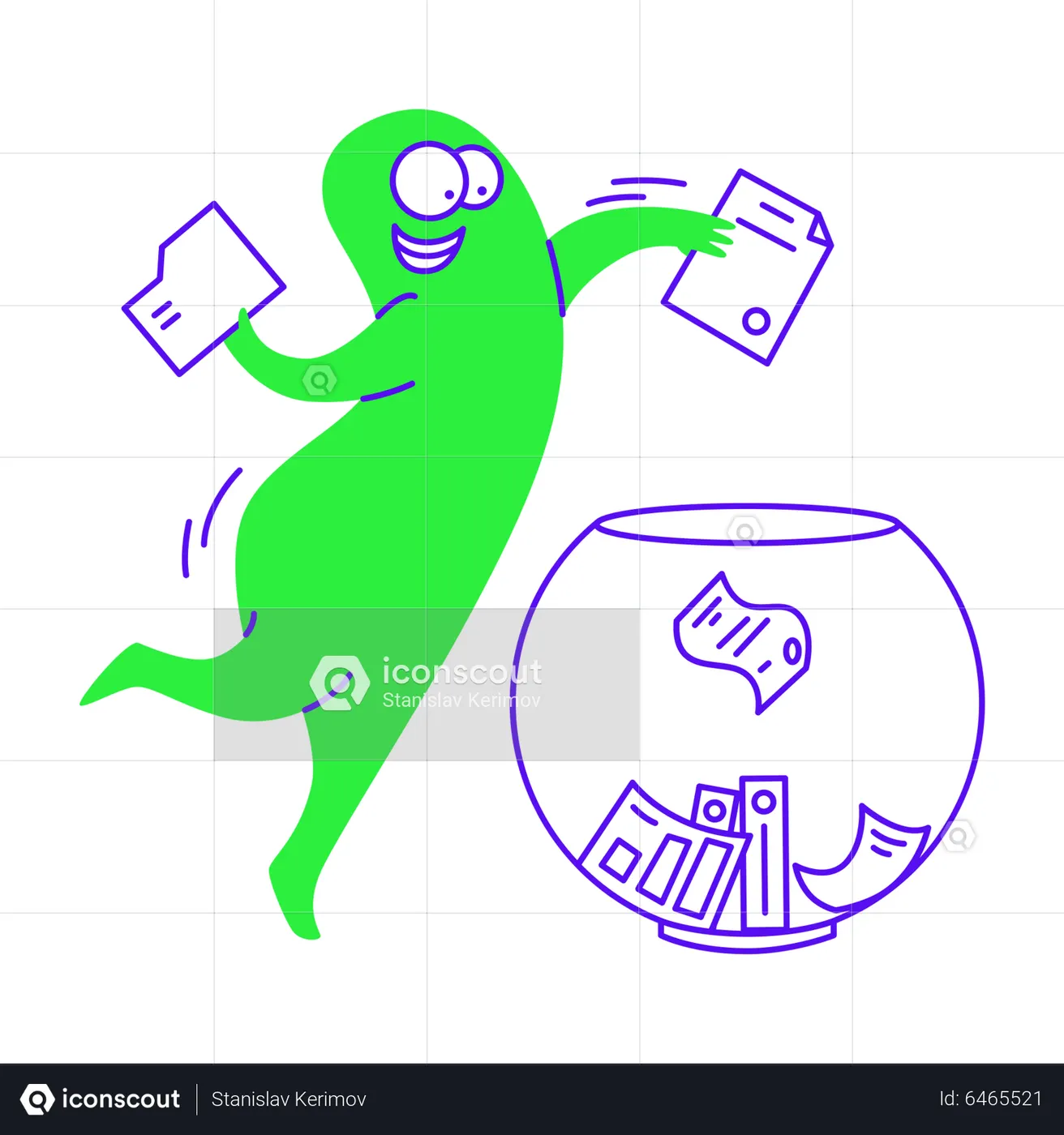 Sorting Data Inside Bowl Illustration Free Download Design And Development Illustrations Iconscout