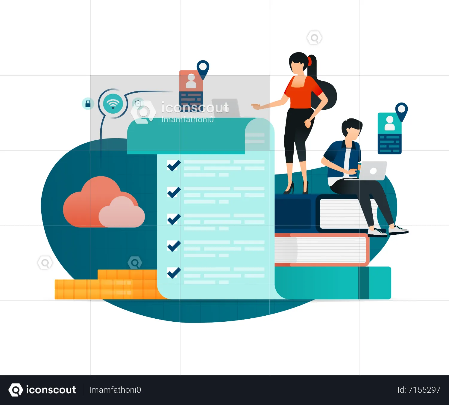 Best Students accessing lessons Illustration download in PNG & Vector ... Best Students accessing lessons Illustration download in PNG & Vector ...