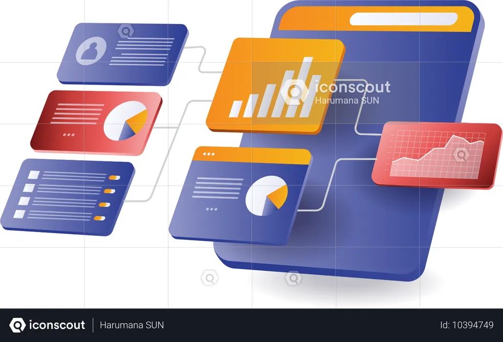 Technology Screen Analysis Data Network Link Illustration - Free Download Design & Development ...