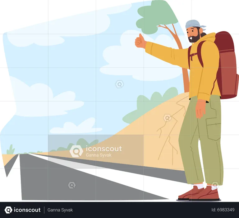 Best Tourist showing thumbs up for lift Illustration download in PNG ... Best Tourist showing thumbs up for lift Illustration download in PNG ...