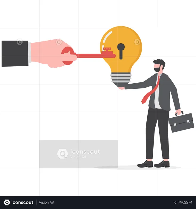 Best Unlocking key and professional ability growth Illustration ... Best Unlocking key and professional ability growth Illustration ...