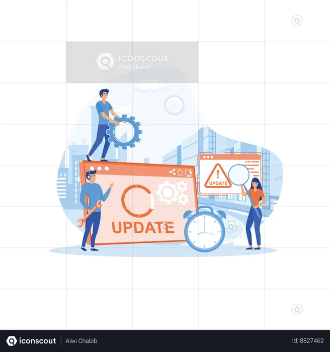 Updating Software Illustration Free Download Design And Development