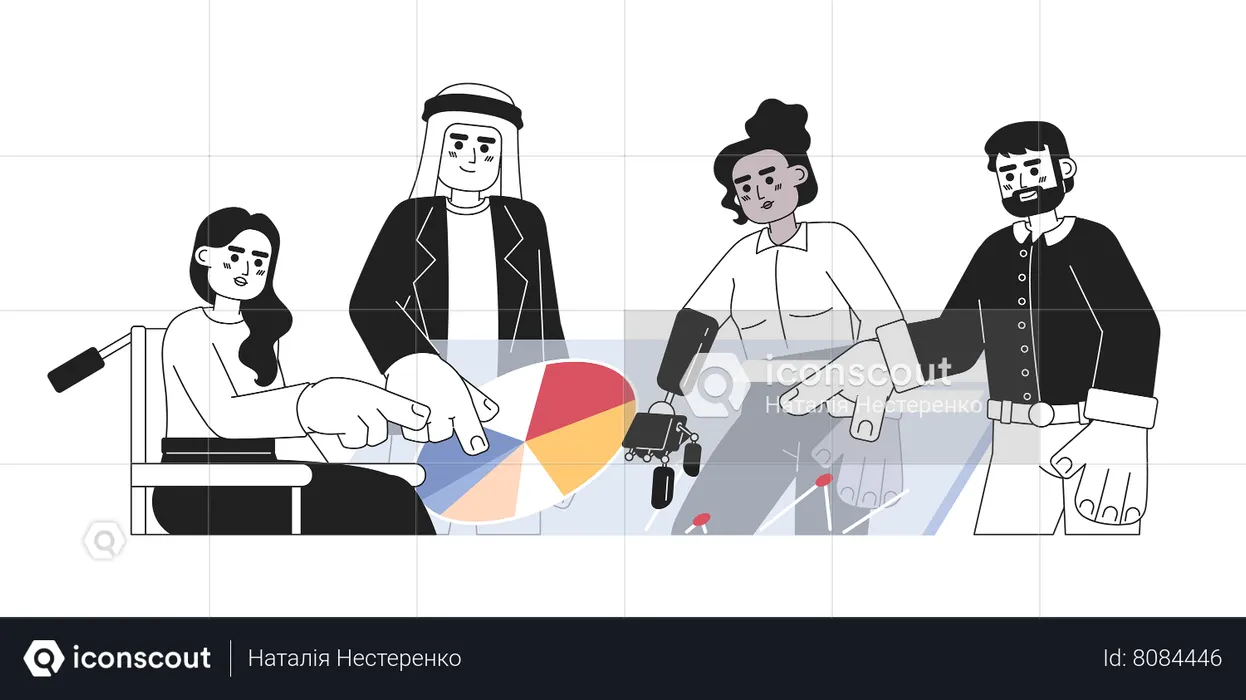 Best Virtual Data Analysis Team Illustration Download In Png And Vector