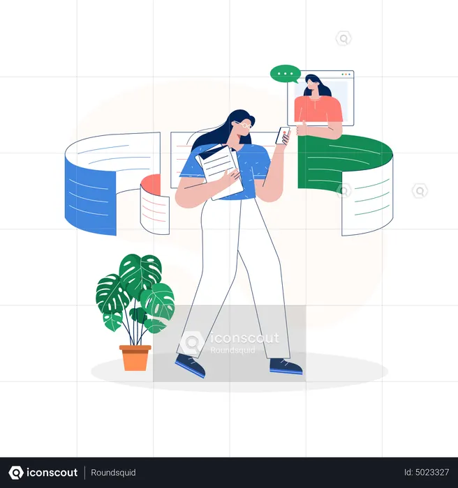Virtual Discussion Illustration - Free Download People Illustrations ... Virtual Discussion Illustration - Free Download People Illustrations ...