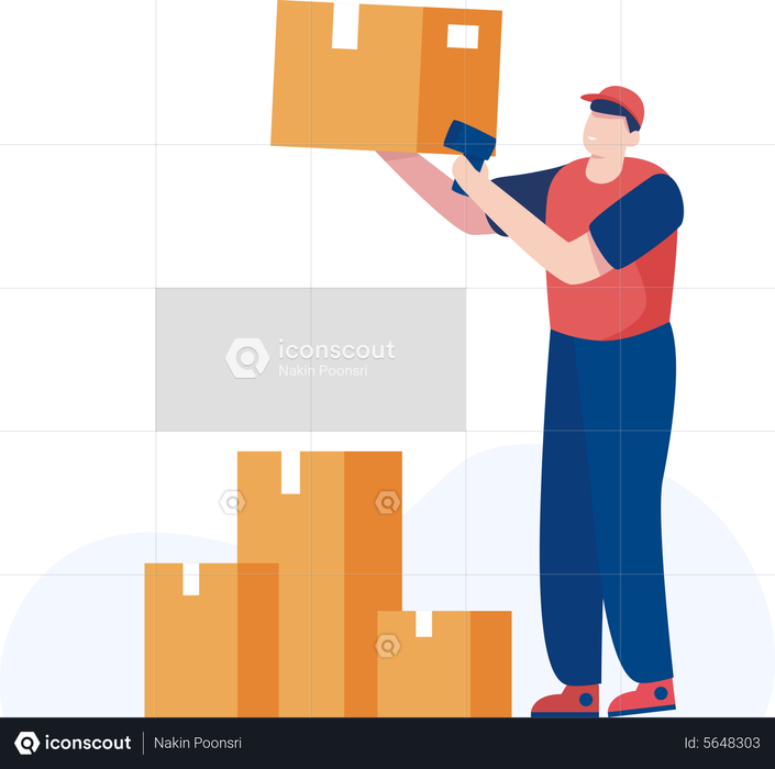Best Premium Warehouse Worker scanning parcel barcode and arranging ... Best Premium Warehouse Worker scanning parcel barcode and arranging ...