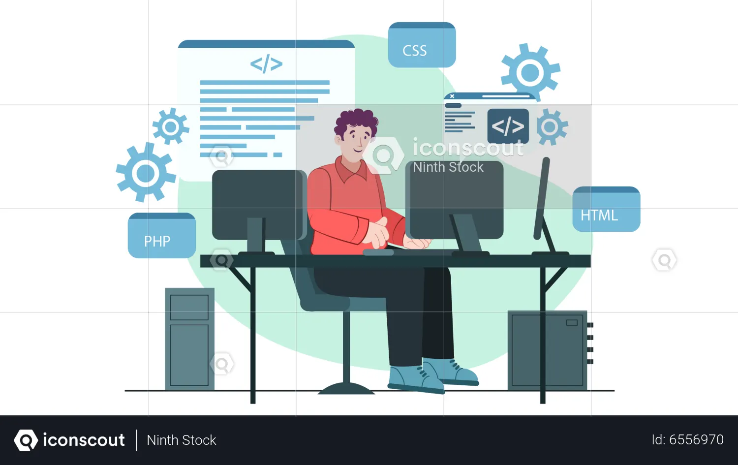 Web Development Illustration - Free Download Design & Development Illustrations | IconScout