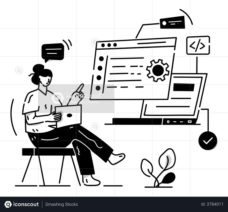 Web Development Illustration - Free Download People Illustrations ...