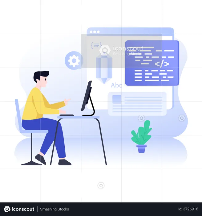 Web Development Illustration - Free Download People Illustrations ...