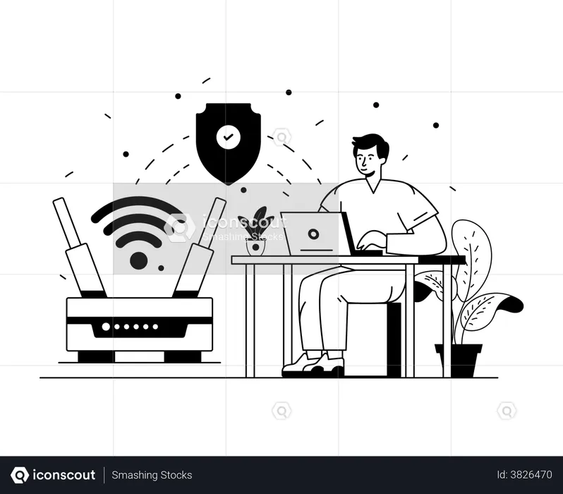 Wireless Connection Illustration Free Download Design And Development