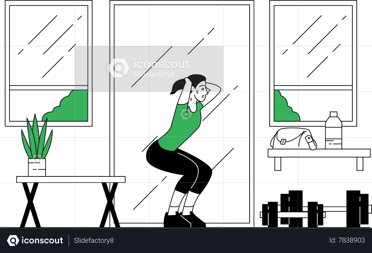 Best Woman Doing Squat Jump Illustration download in PNG & Vector format Best Woman Doing Squat Jump Illustration download in PNG & Vector format
