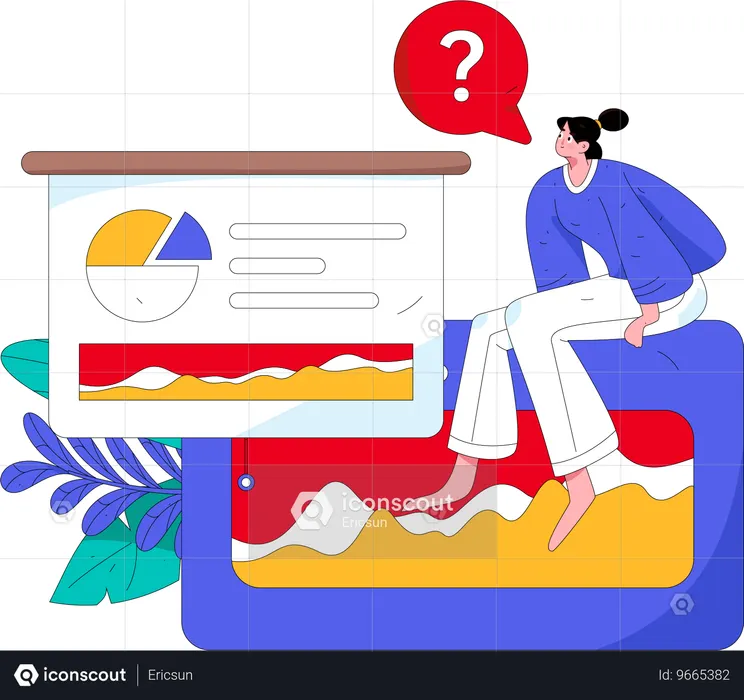 Woman Finding Problem Using Data Analytics Illustration - Free Download ... Woman Finding Problem Using Data Analytics Illustration - Free Download ...