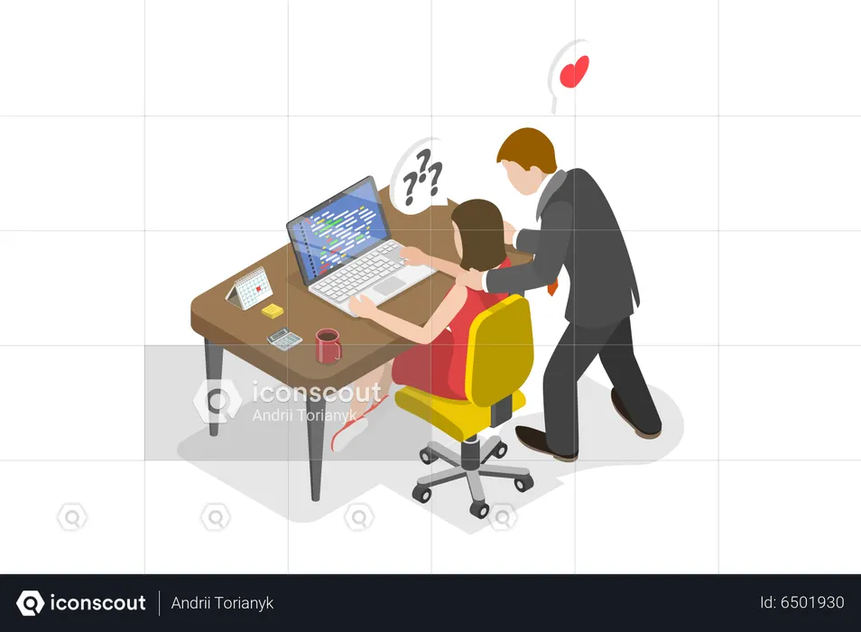 Best Premium Workplace Harassment Illustration Download In Png And Vector