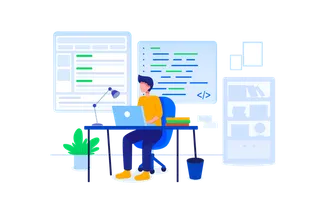 Full Stack Developer Illustration - Free Download Design & Development ...