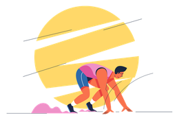 Best Premium Male Runner Illustration Download In PNG Vector Format