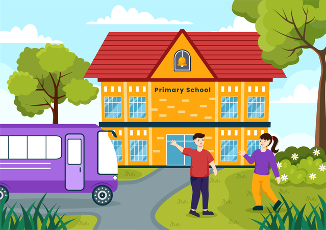 Premium Primary School Illustration pack from School & Education ...